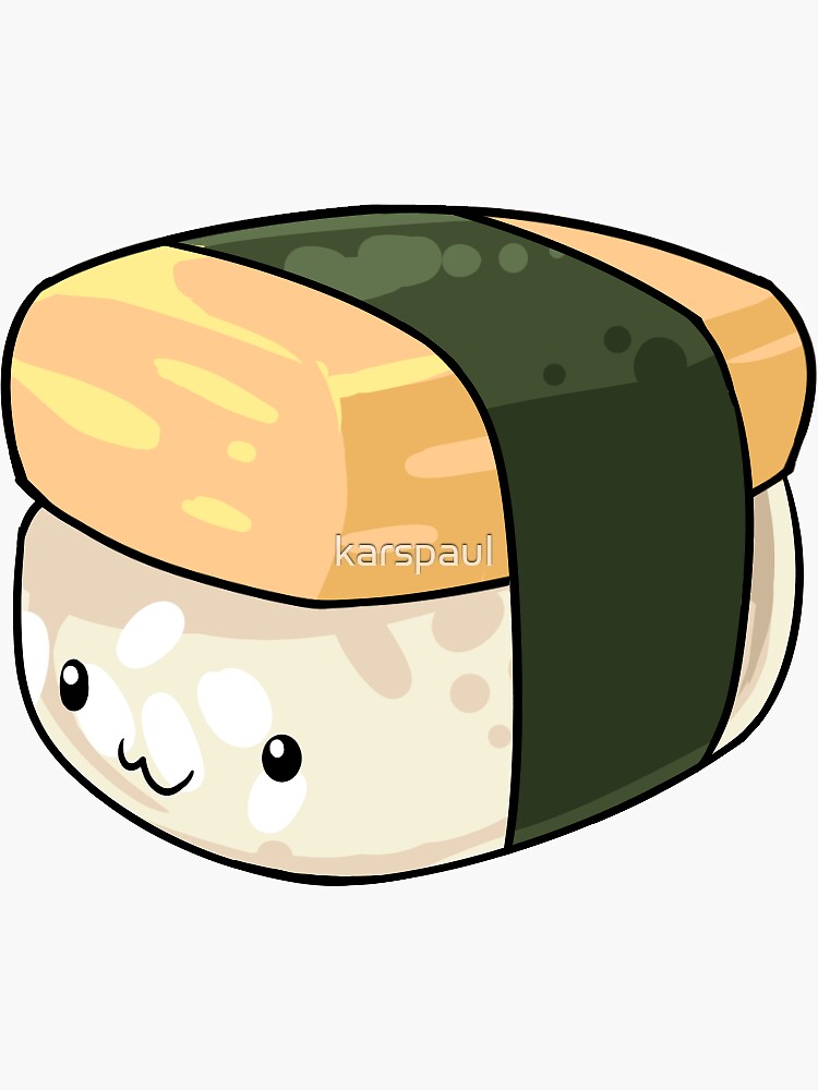 "Tamago Sushi Kawaii" Sticker for Sale by karspaul | Redbubble