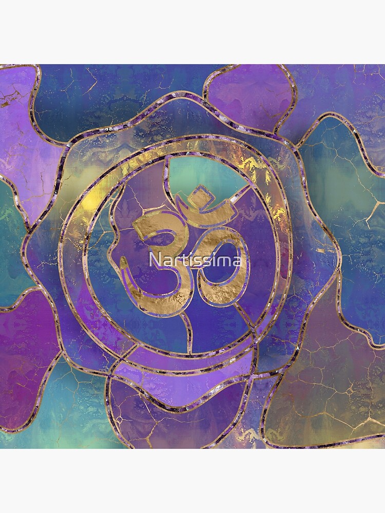"Om Symbol Golden and Paint texture " Poster by Nartissima | Redbubble
