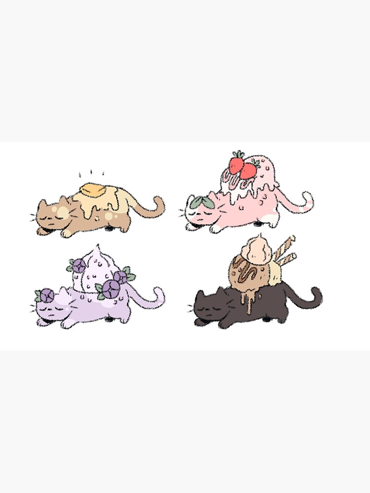 "Pudding cats" Poster by peachy-doodle | Redbubble