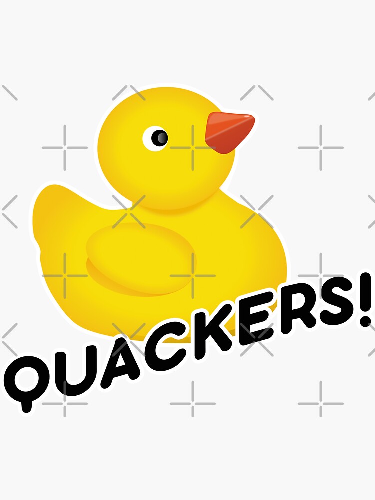 "Quackers!" Sticker for Sale by atomicpuppy | Redbubble