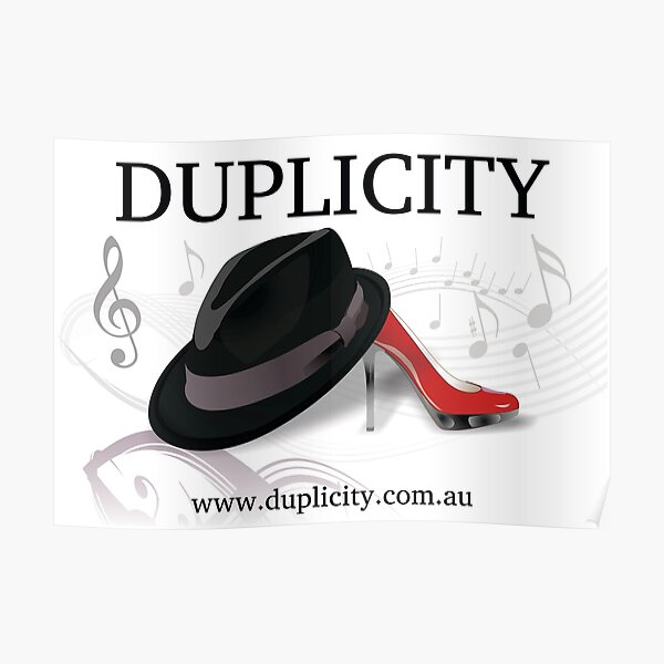 "Duplicity - shoe and hat logo" Poster by duplicity | Redbubble