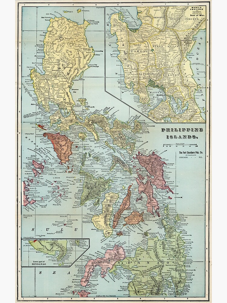 "Vintage Map of The Philippines (1898)" Photographic Print by ...