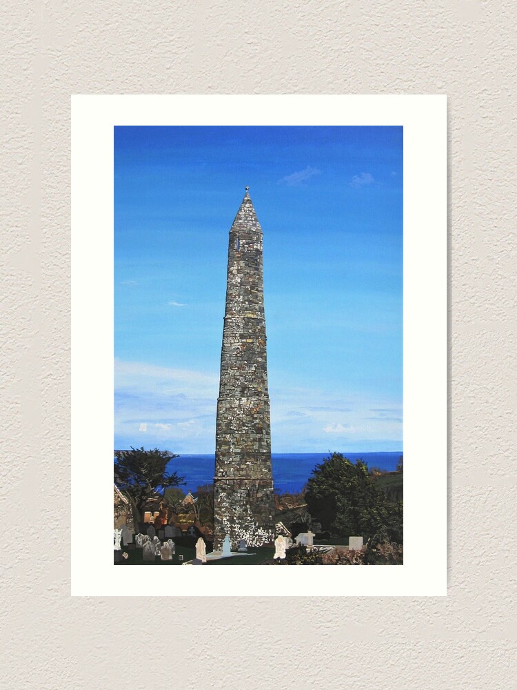 "Ardmore Round Tower" Art Print for Sale by eastcorkpainter | Redbubble