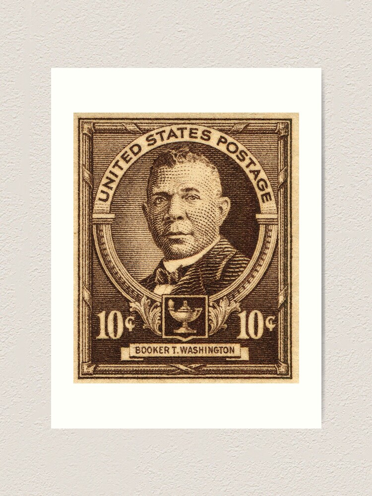 "Booker T Washington 10 Cent US Postage Stamp" Art Print by cnkna ...