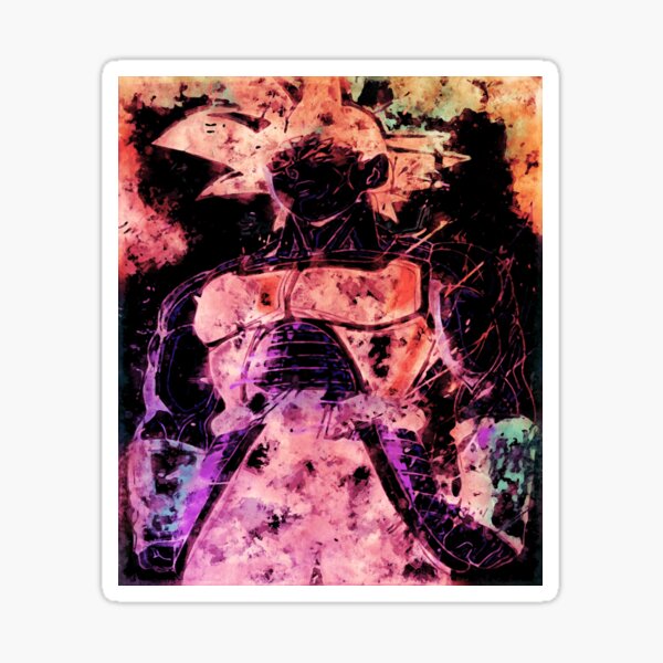 "Bardock Father of a Hero Abstract Inversion" Sticker by Visionyst ...