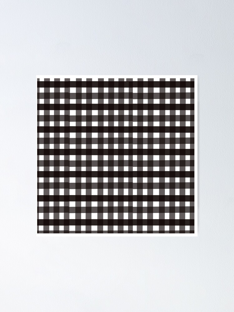 "Gingham: Black + Grey" Poster for Sale by shauniamckenzie | Redbubble