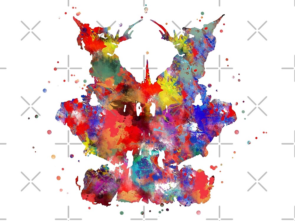 "Rorschach, watercolor Rorschach, card 9" by Rosaliartbook | Redbubble