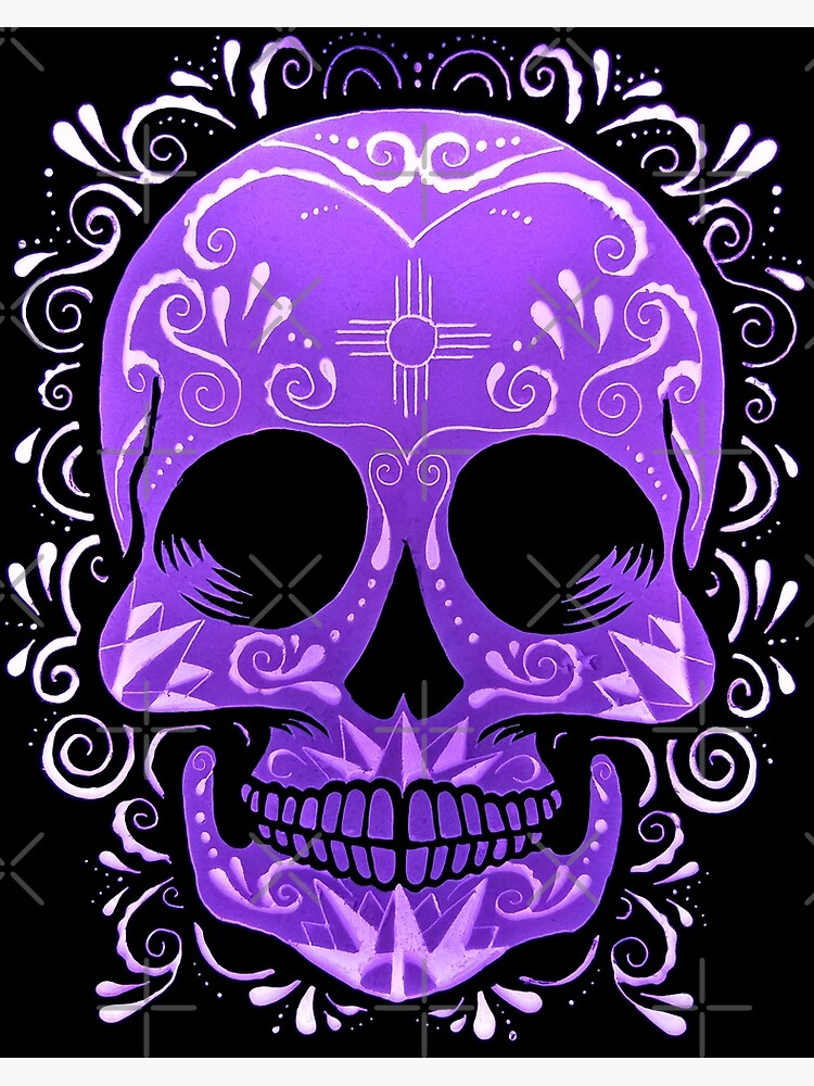 "Zia Sugar Skull (purple)" Poster by AlbertWu | Redbubble