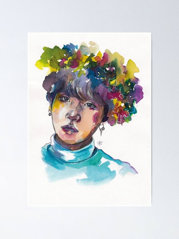 "BTS - SUGA (Flower)" Poster for Sale by k-stuffy | Redbubble