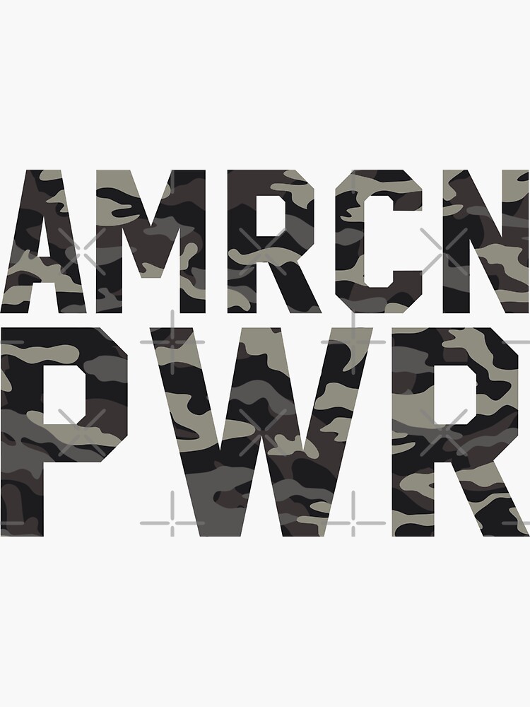 "AMERICAN POWER CAMOUFLAGE ARMY BY SUBGIRL" Sticker for Sale by SUBGIRL ...