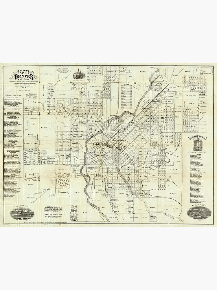 Denver Colorado Historic Railroad Map