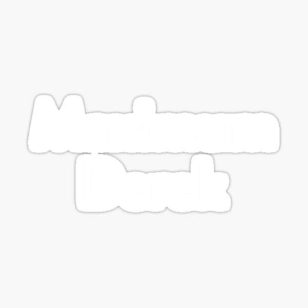 "Maximum Derek" Sticker by juliatleao | Redbubble