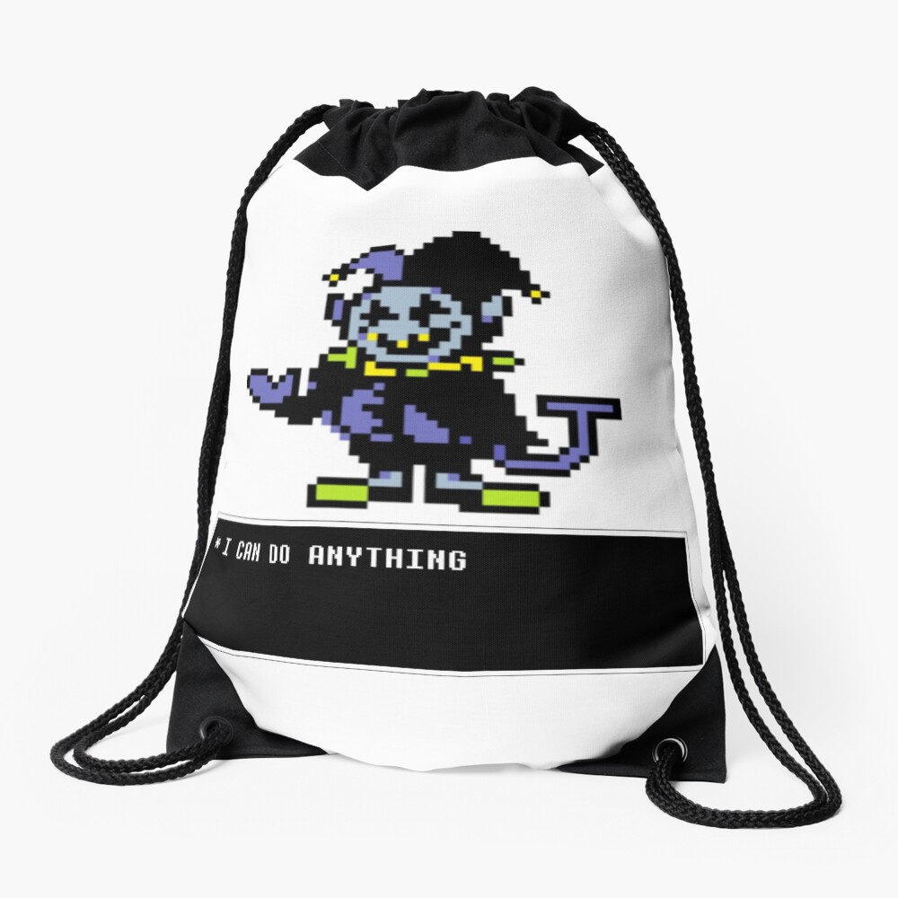 "Jevil - I Can Do Anything" Drawstring Bag for Sale by JoeF140 | Redbubble