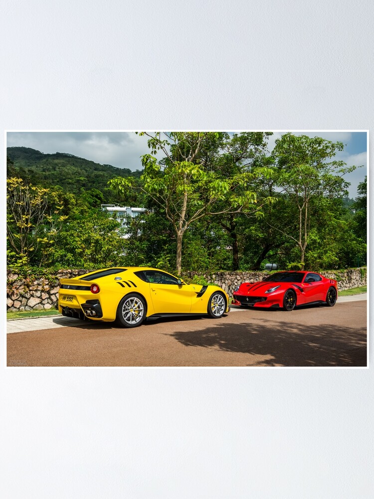 "Ferrari F12 TDF x 2" Poster for Sale by ricoliu | Redbubble