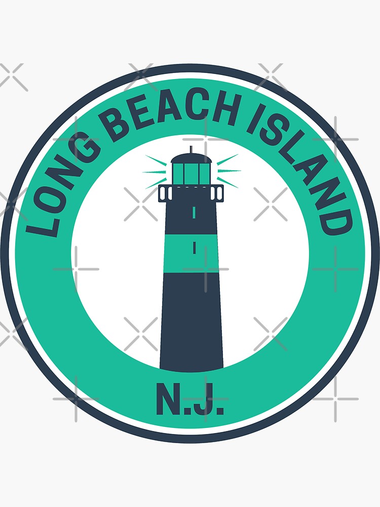 "Vintage Long Beach Island New Jersey Lighthouse" Sticker for Sale by ...