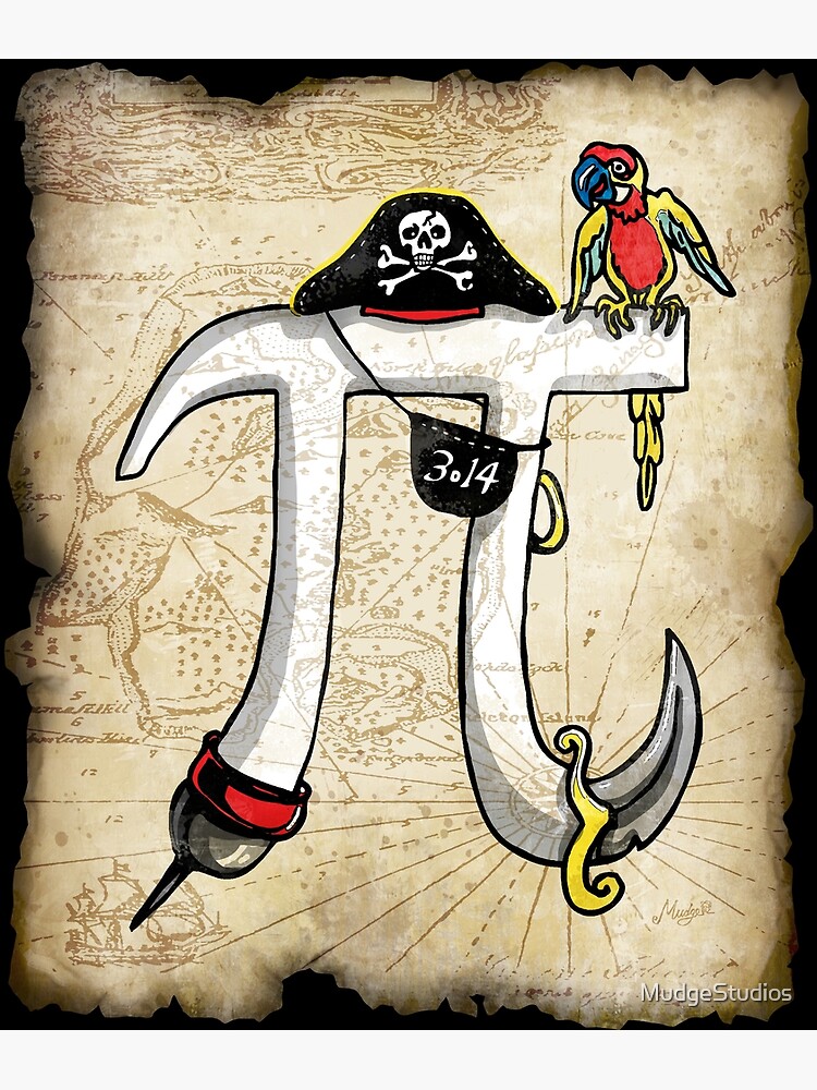 "Pirate Pi Day Pi rate Swashbuckling Pi Symbol" Poster for Sale by ...