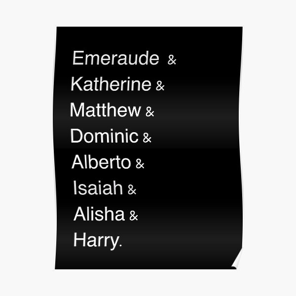 "SHADOWHUNTERs cast names " Poster by beccaobrienMD13 | Redbubble