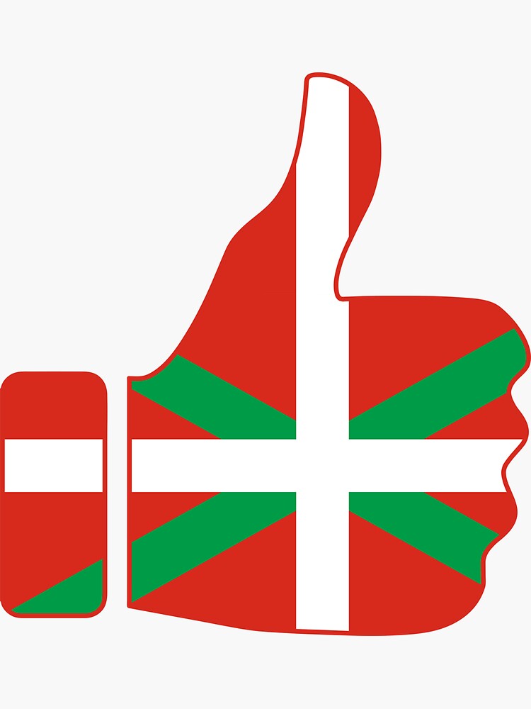 Sticker « Flag Thumb of the Basque Country », par fourretout | Redbubble