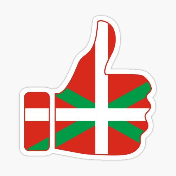Sticker « Flag Thumb of the Basque Country », par fourretout | Redbubble