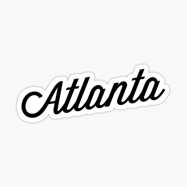 "Atlanta" Sticker for Sale by wording | Redbubble
