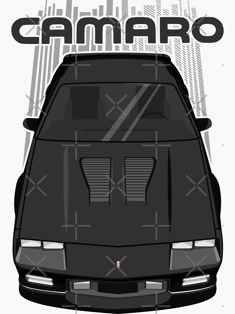 "Camaro 3rd gen - black " Sticker for Sale by V8social | Redbubble