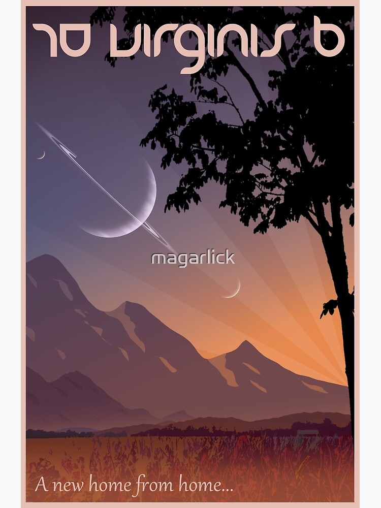 "Space Travel Poster 70 Virginis B" Art Print by magarlick | Redbubble