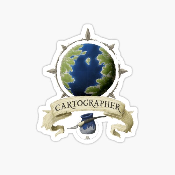 "Cartographer" Sticker by SirInkman | Redbubble