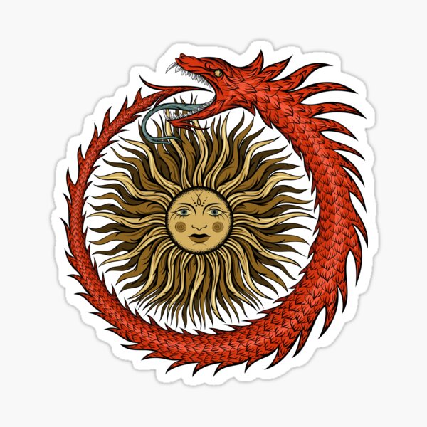 "Ancient Egyptian symbol Ouroboros" Sticker for Sale by marina-arts ...