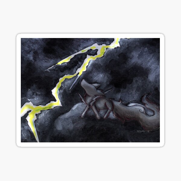 "Lightning Storm" Sticker by KOKeefeArt | Redbubble