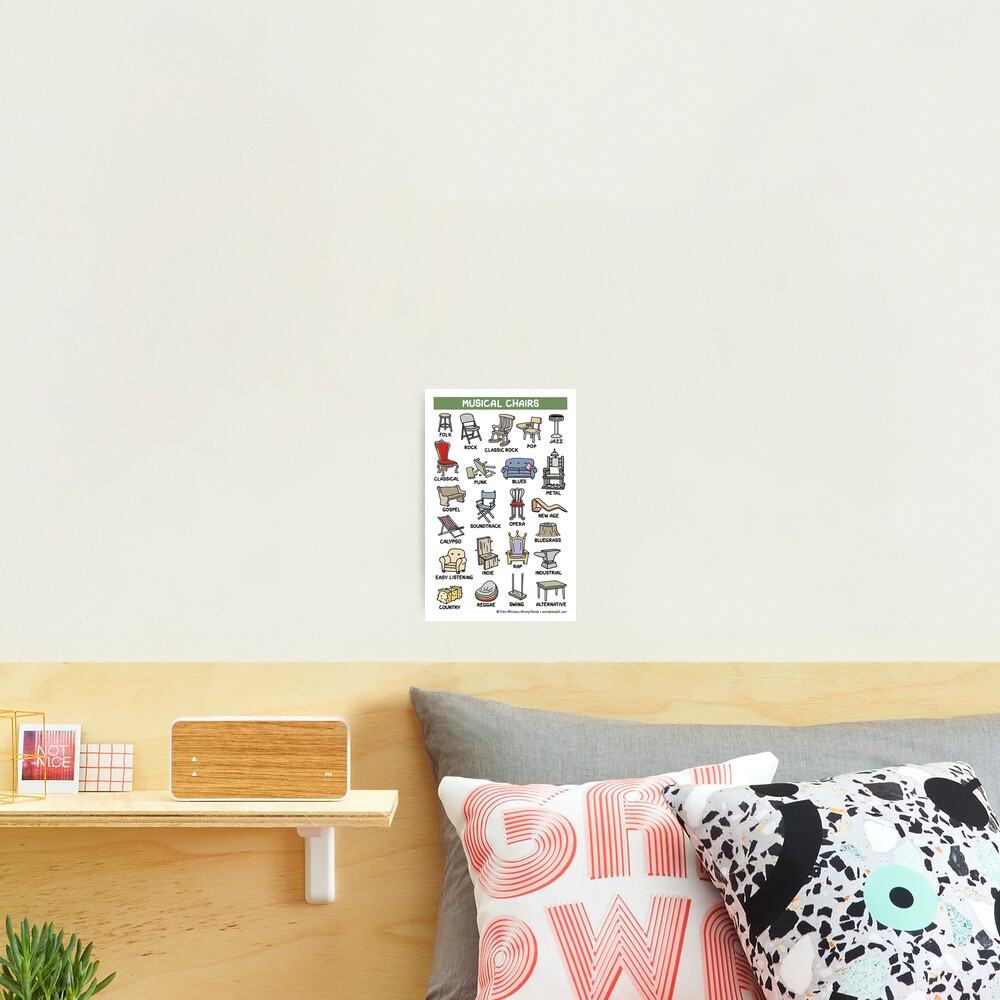 "musical chairs" Poster for Sale by WrongHands | Redbubble