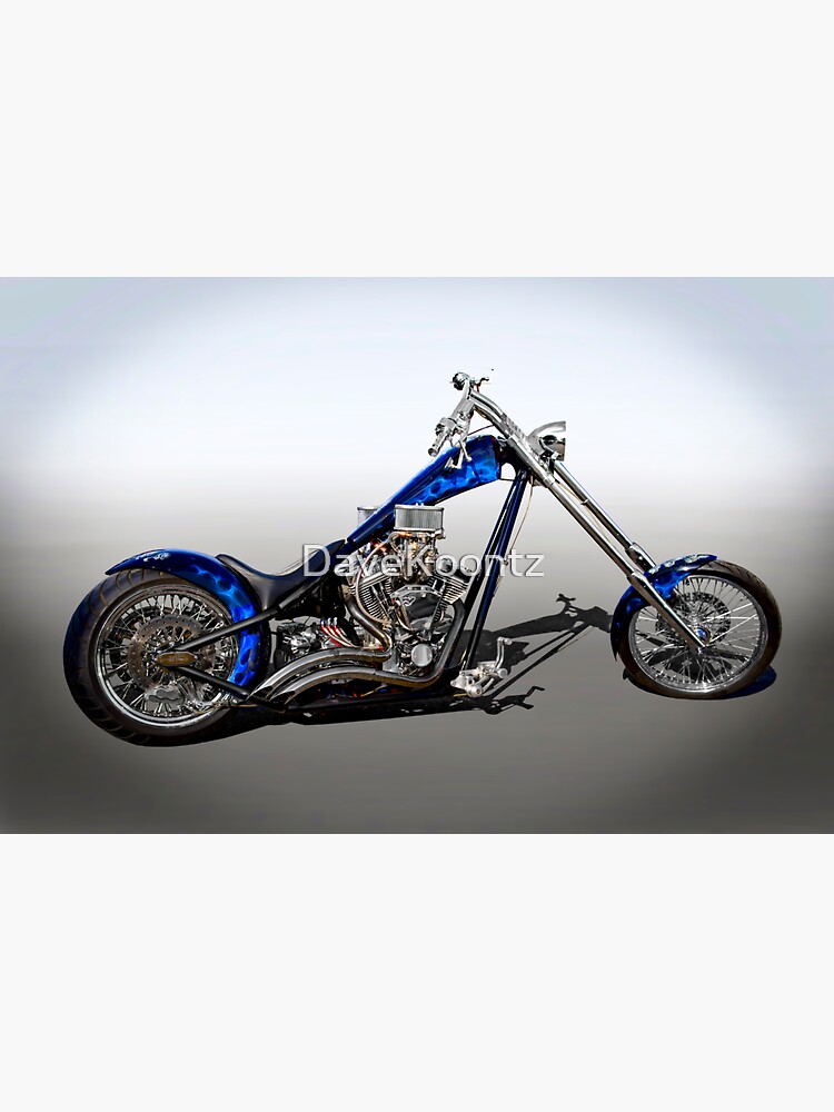 "Black 'n Blue Custom Chopper II" Sticker for Sale by DaveKoontz ...