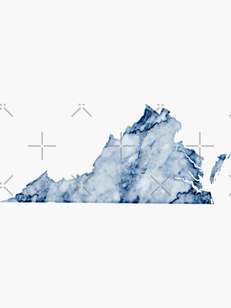 "Virginia VA State — Blue Marble" Sticker for Sale by marble2 | Redbubble