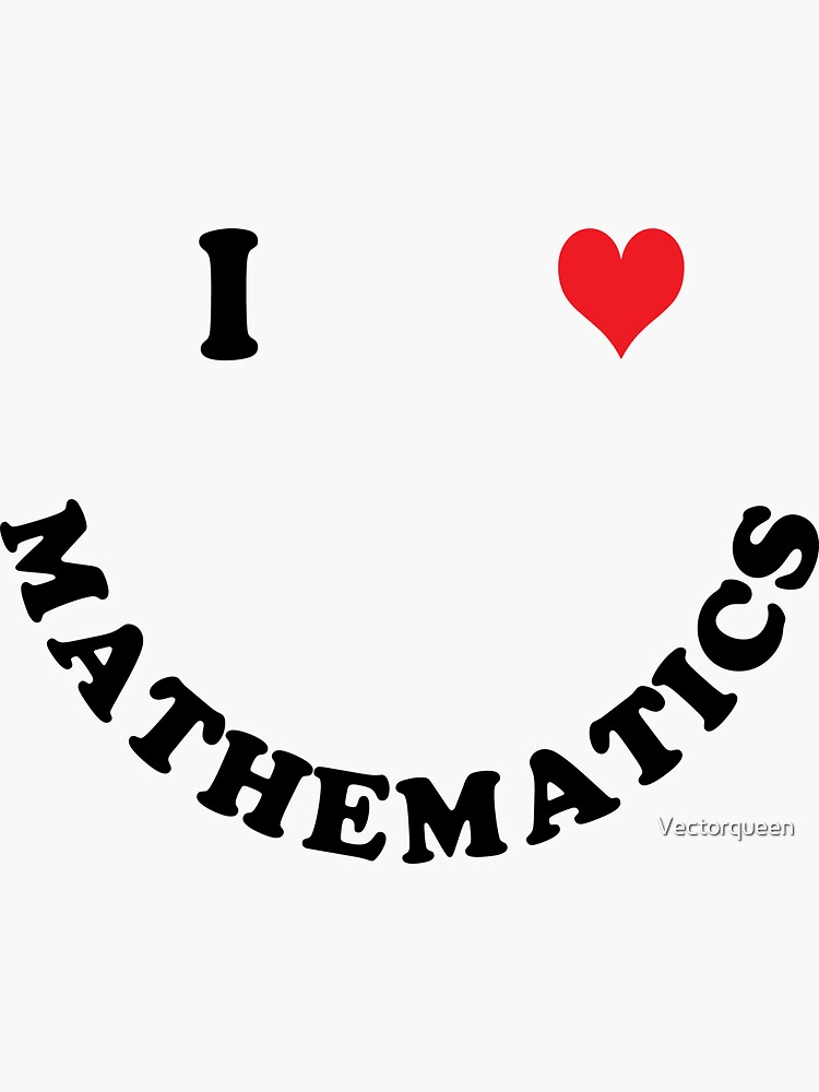 "I love Maths" Sticker for Sale by Vectorqueen | Redbubble