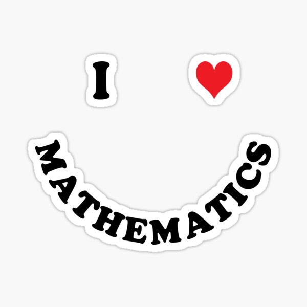"I love Maths" Sticker for Sale by Vectorqueen | Redbubble