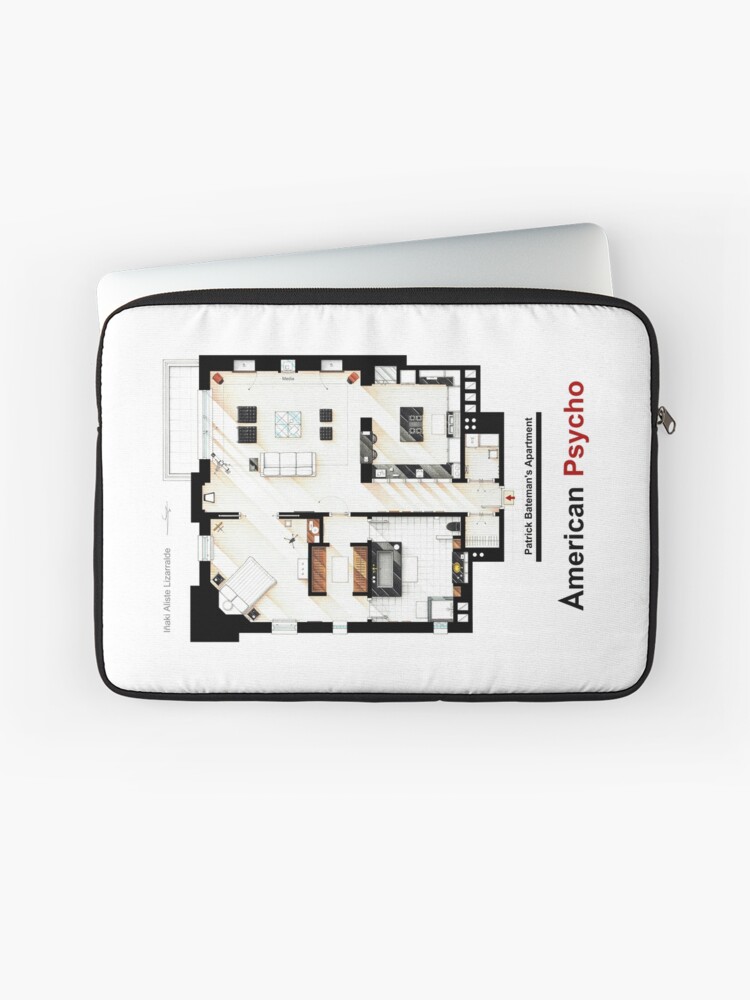 "Floorplan of Patrick Bateman's apartment from AMERICAN PSYCHO" Laptop ...