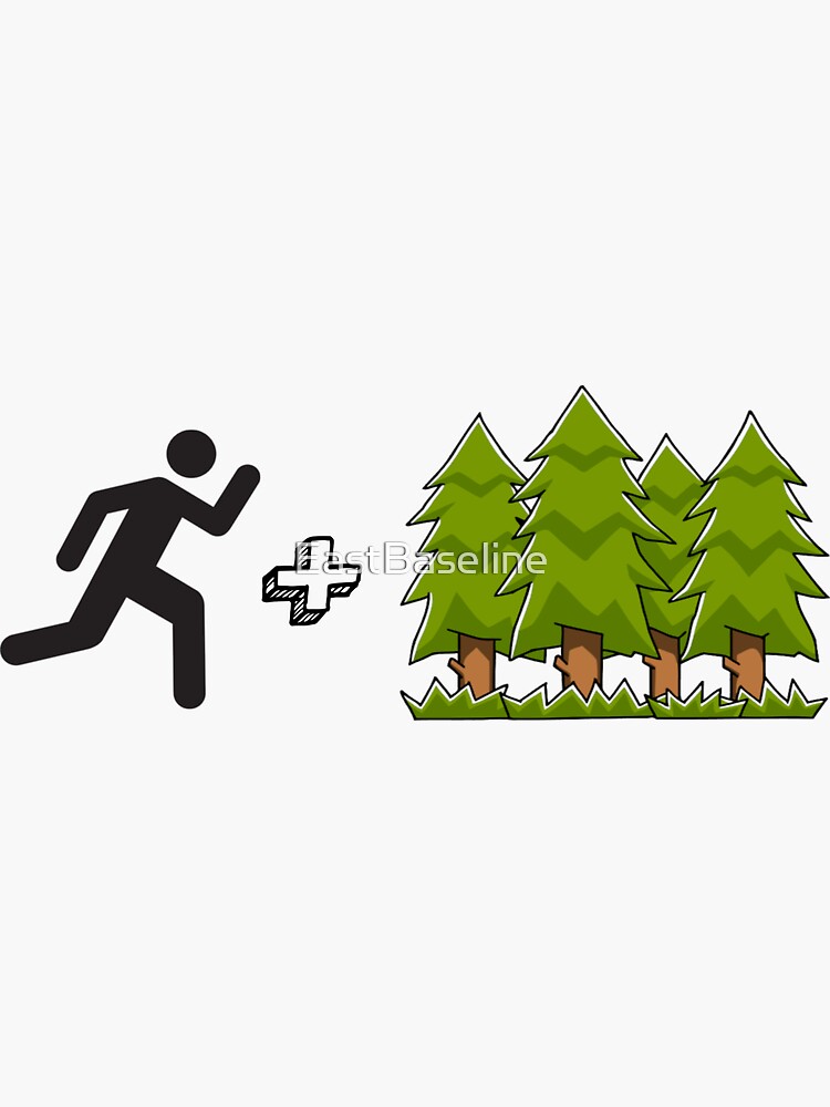 "Run, Forest, Run!" Sticker by EastBaseline | Redbubble
