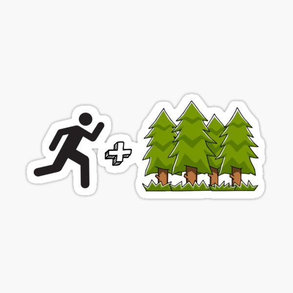 "Run, Forest, Run!" Sticker by EastBaseline | Redbubble