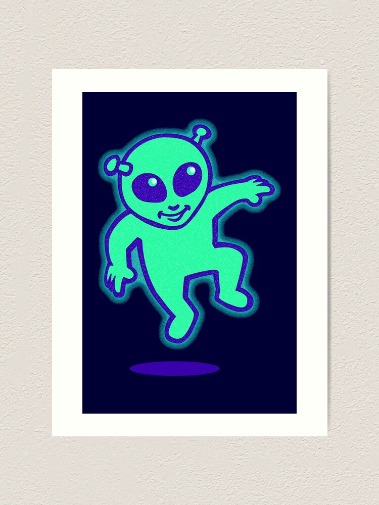 "yoshi the alien v1" Art Print for Sale by BrownWoodRobot | Redbubble