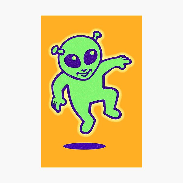"yoshi the alien v2" Photographic Print by BrownWoodRobot | Redbubble