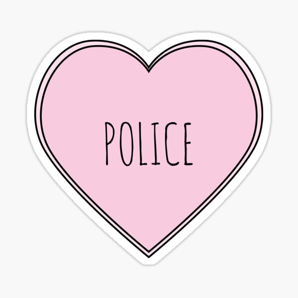 "Police Heart" Sticker by teesaurus | Redbubble