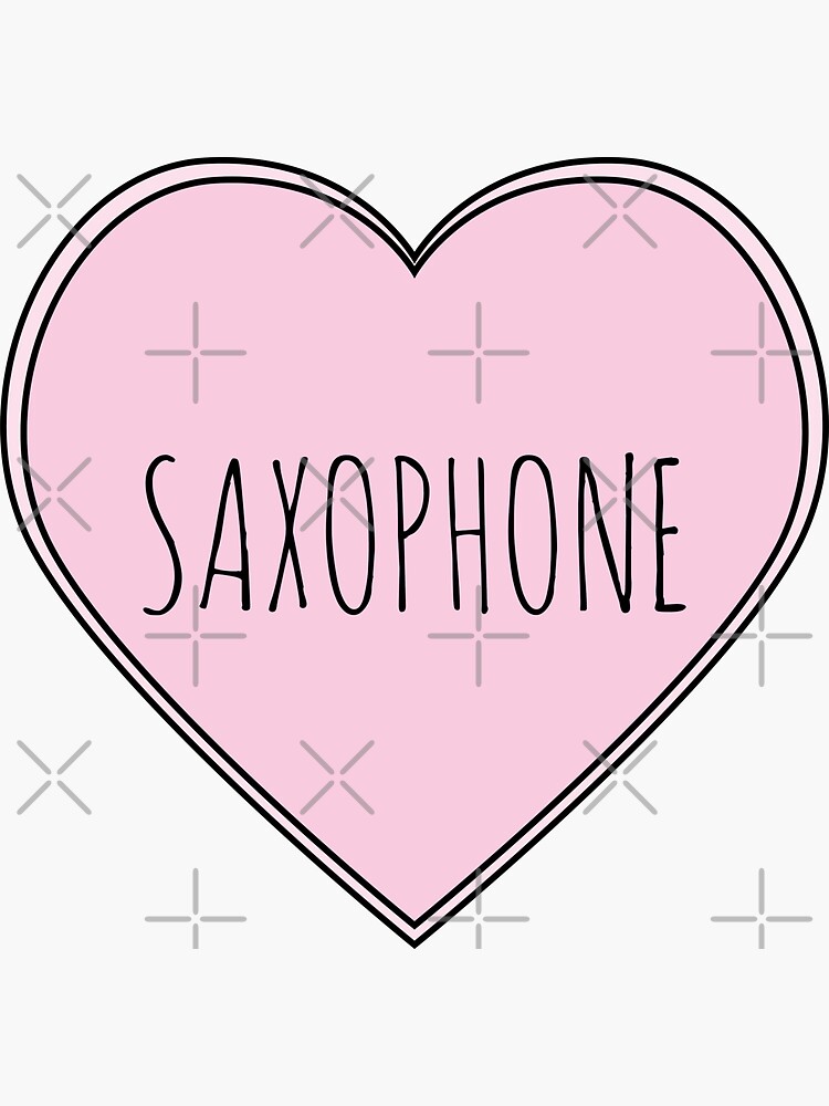 "Saxophone Heart" Sticker for Sale by teesaurus | Redbubble