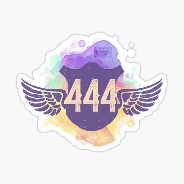 "444 ANGEL WINGS PROTECTED UNIVERSE REPEATING NUMBERS" Sticker for Sale ...