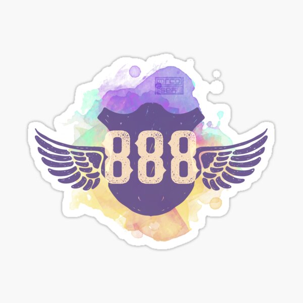 "888 ANGEL WINGS PROTECTED UNIVERSE REPEATING NUMBERS" Sticker for Sale ...