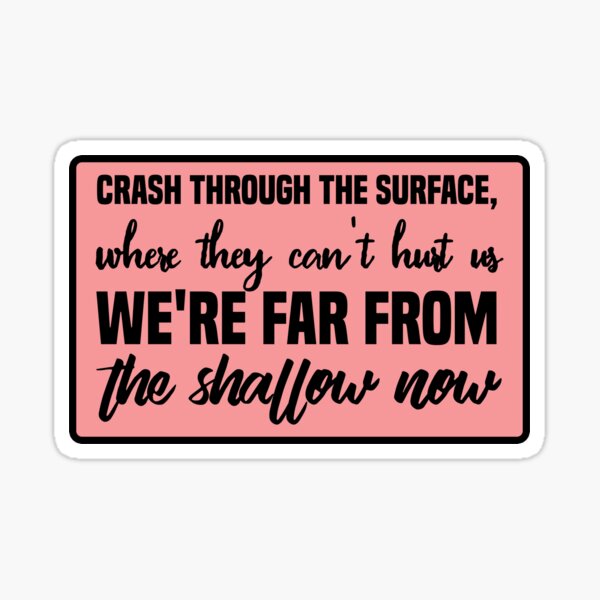 "Shallow Sticker" Sticker by ChiaCreative | Redbubble