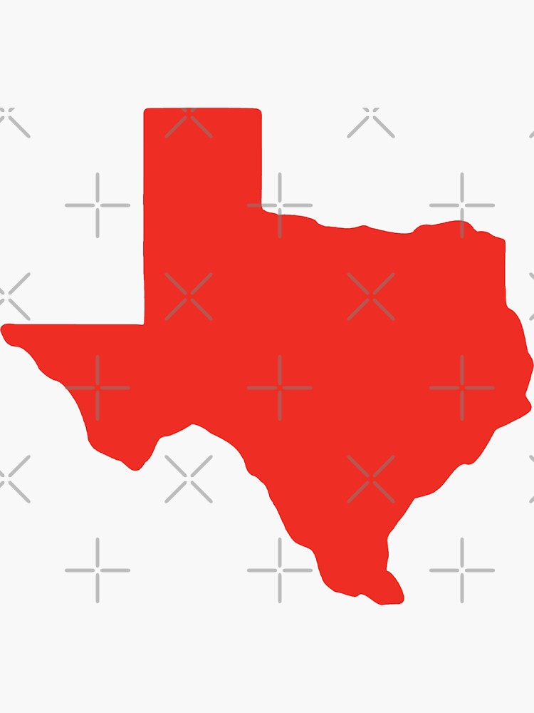 "Red Texas" Sticker for Sale by Cool Guy | Redbubble