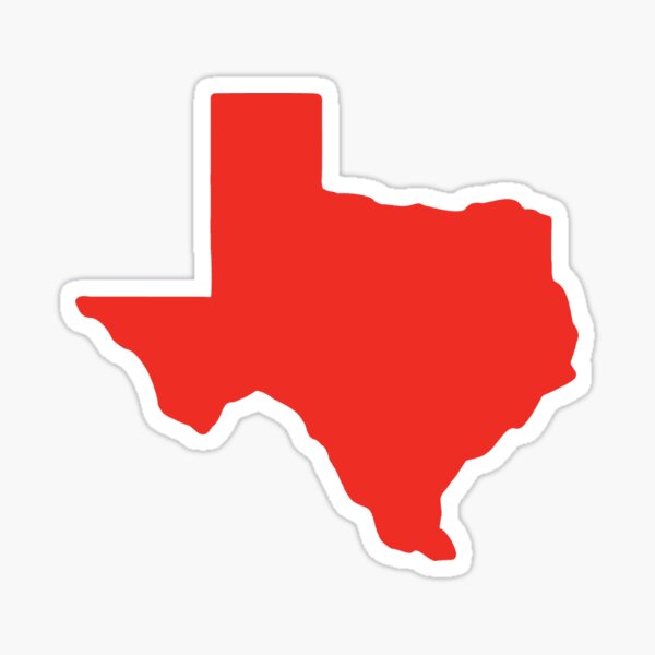 "Red Texas" Sticker for Sale by Cool Guy | Redbubble