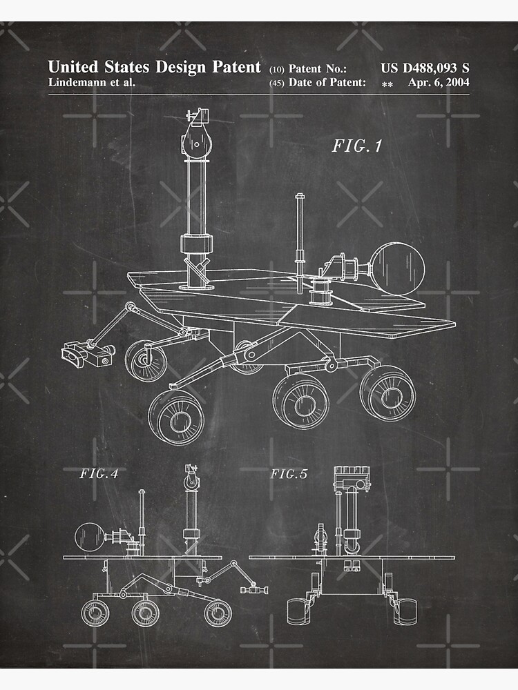 Pegatina «Patente de la Nasa Mars Rover - Mars Exploration Rover Art ...