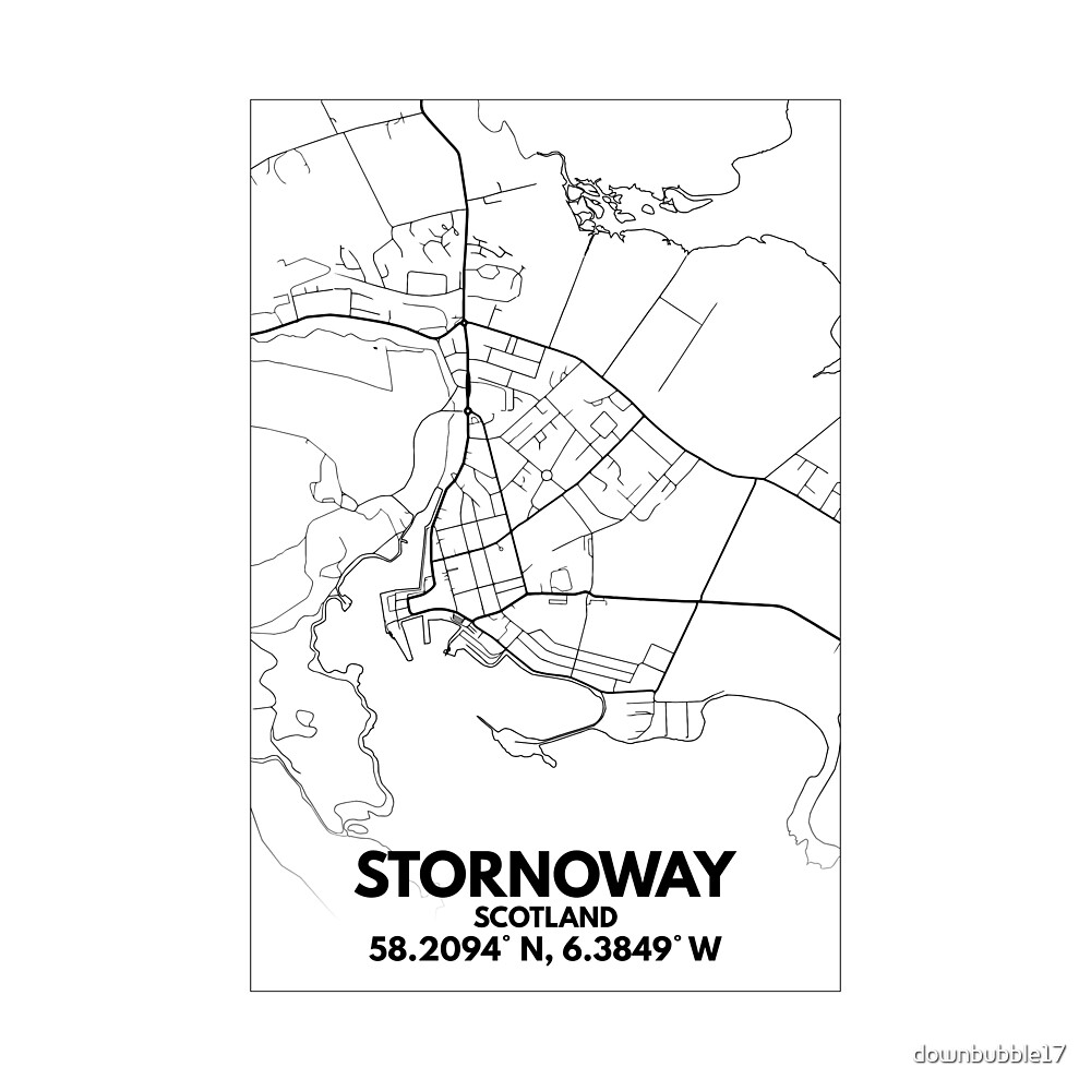 "Stornoway, Isle of Lewis, Outer Hebrides, Scotland City Map" by ...