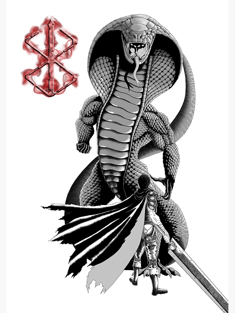 "Guts, The Black Swordsman Versus The Snake Baron" Art Print by ...