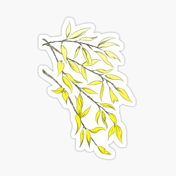 "Yellow Leaves " Sticker for Sale by sorioffantasy | Redbubble